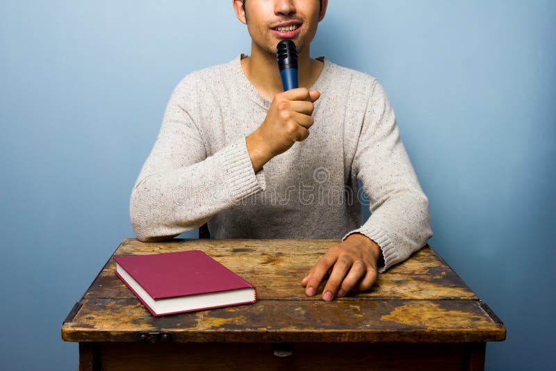 Author at book signing stock photo. Image of presenting - 32978460