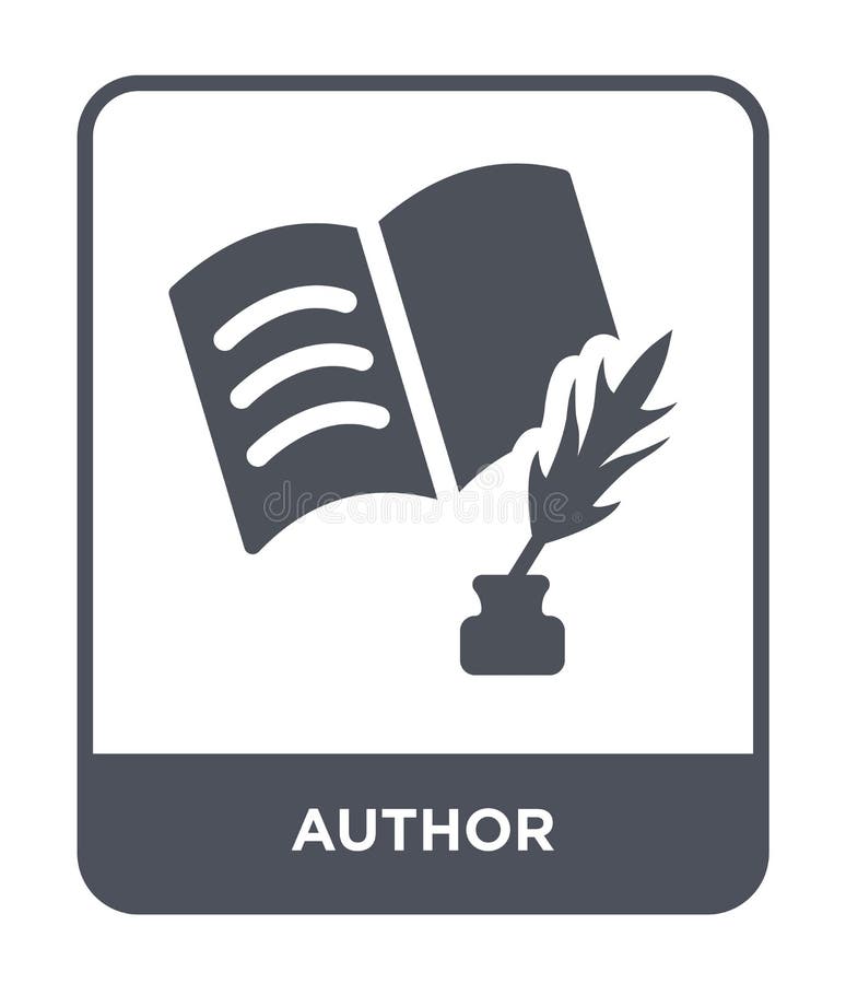 Author Icon in Trendy Design Style. Author Icon Isolated on White ...