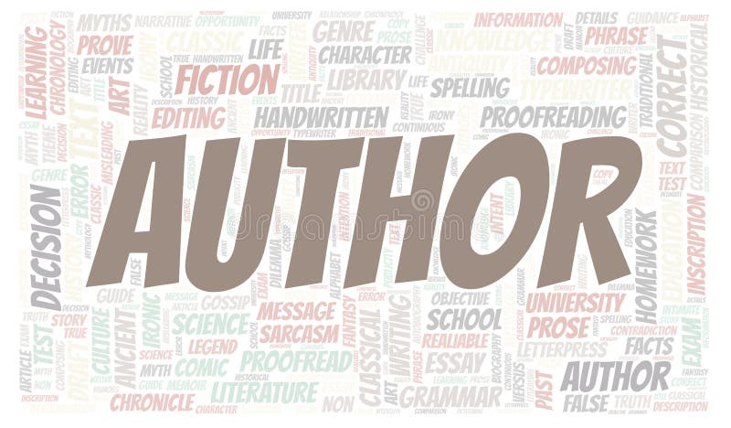 Author Typography Word Cloud Create with the Text only Stock ...