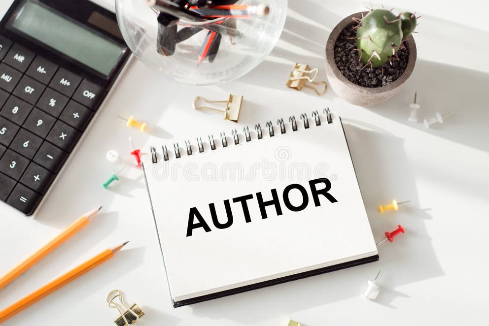 Author Word Write on Notepad in Office Table Stock Photo - Image of plan, people: 268640436