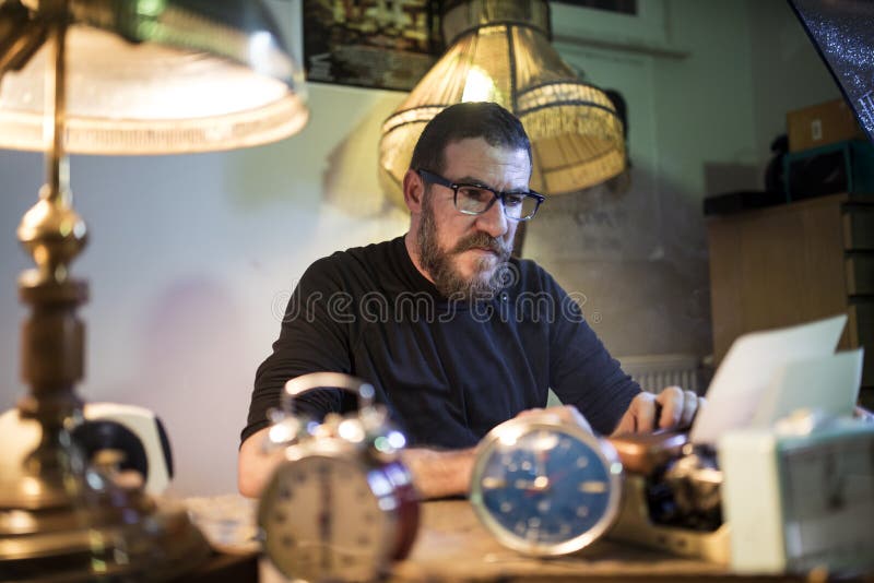 Author Working at the Office Stock Photo - Image of paper, office ...