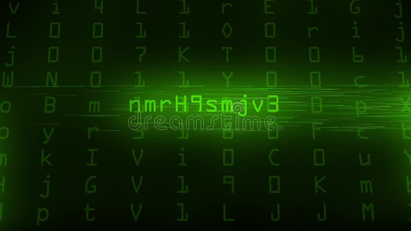 Authorised Scrambled Data Animation on Binary Background Stock Footage ...