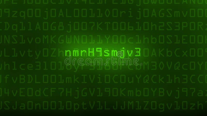 Authorised Scrambled Data Animation on Binary Background Stock Footage ...