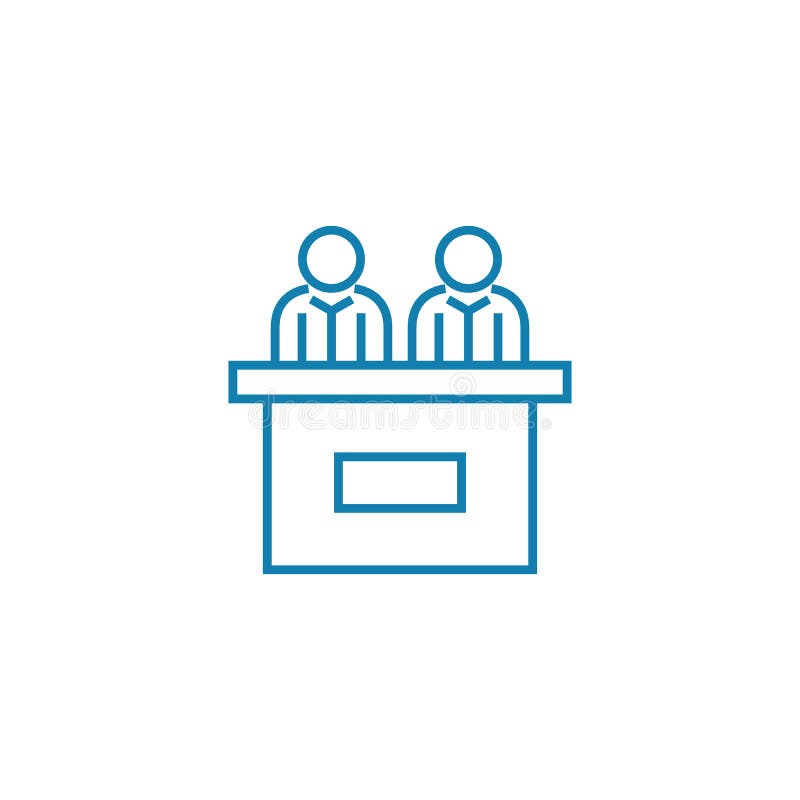 Authorities Linear Icon Concept. Authorities Line Vector Sign, Symbol ...