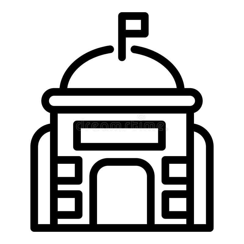 Authority Building Icon, Outline Style Stock Vector - Illustration of ...