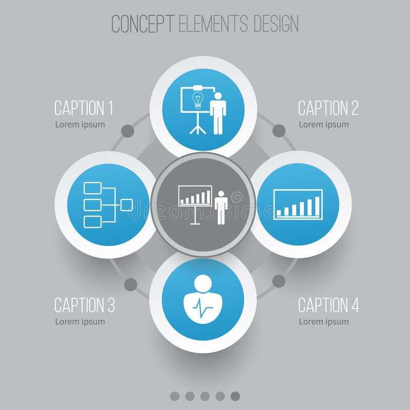 Authority Icons Set. Collection of Project Presentation, Company ...