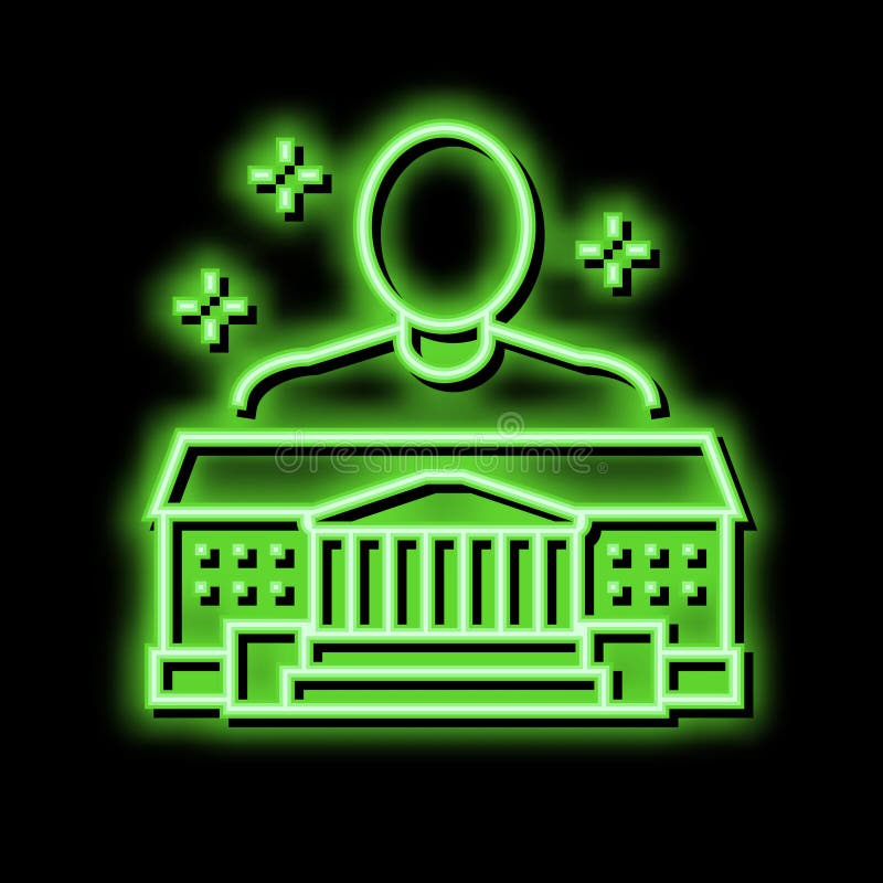 Authority Law Neon Glow Icon Illustration Stock Vector - Illustration ...