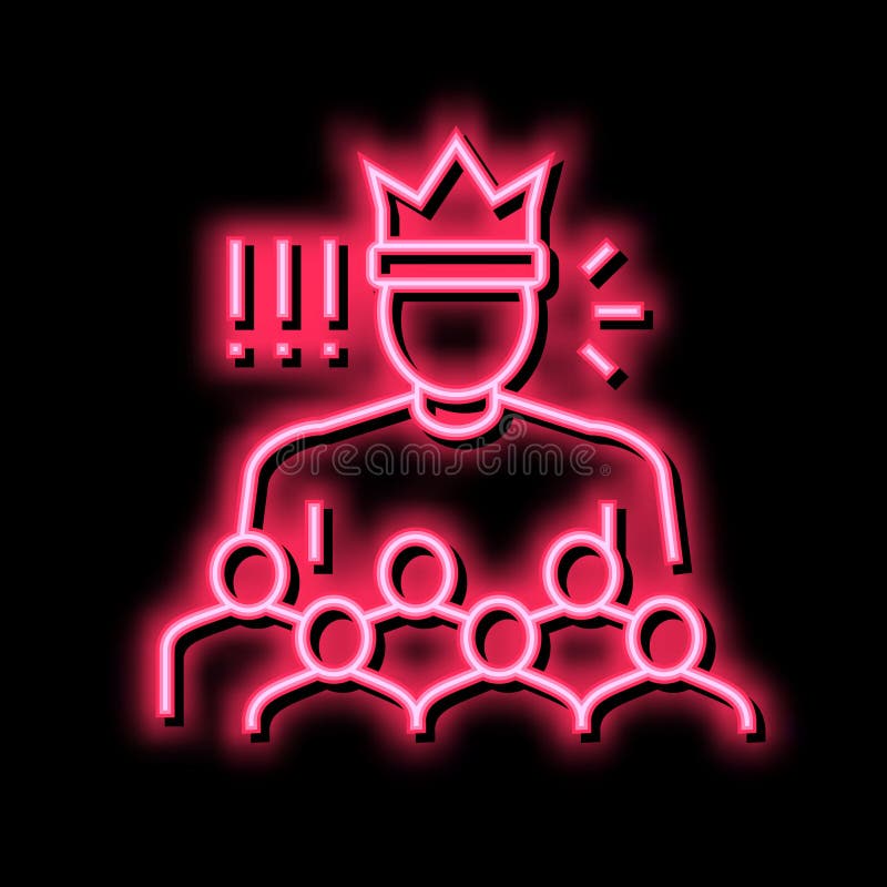 Authority People Value Neon Glow Icon Illustration Stock Vector ...