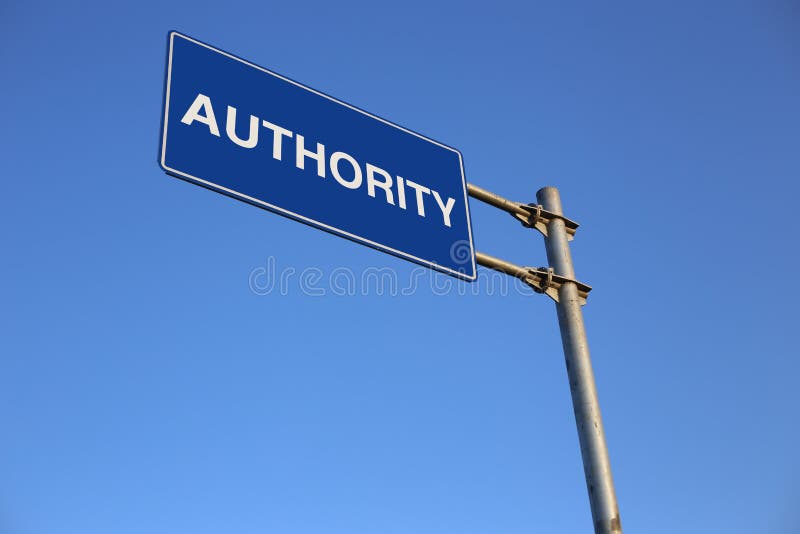 Authority Road Sign stock image. Image of background - 61056697
