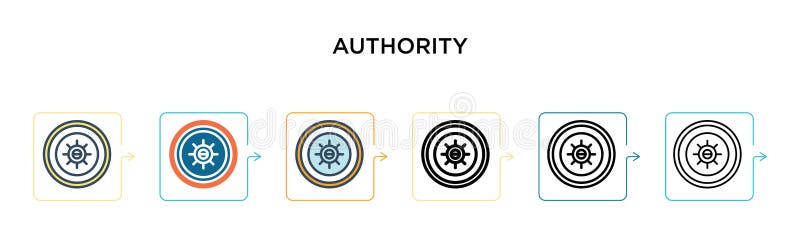 Authority Vector Icon on White Background. Flat Vector Authority Icon ...