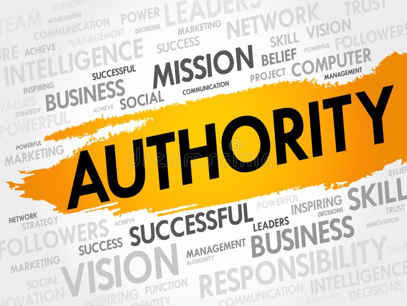 Authority word cloud stock vector. Illustration of influence - 149401849
