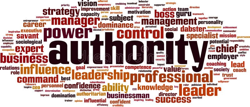 Authority word cloud stock vector. Illustration of professional - 248403396