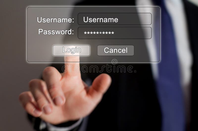 Login and password screen stock image. Image of banking - 17749331