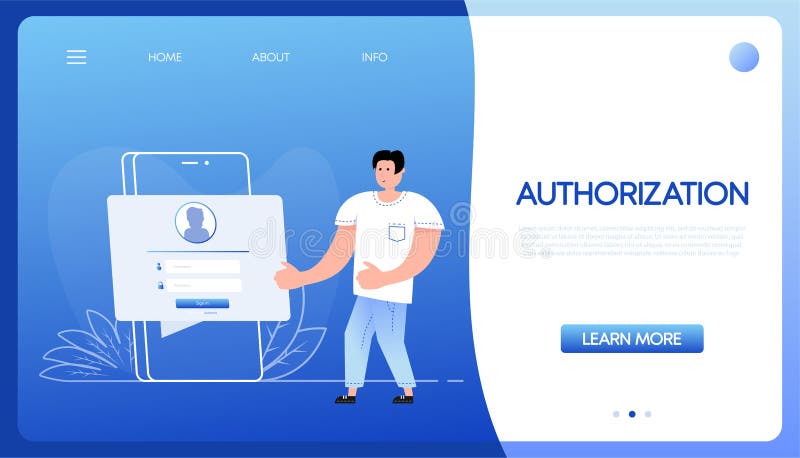 Authorization People, Great Design for Any Purposes. Flat Illustration ...