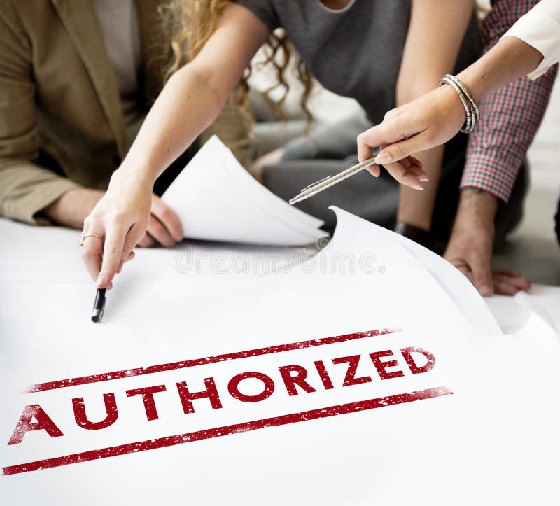 Authorize Allowance Approve Permit Graphic Concept Stock Photo - Image ...