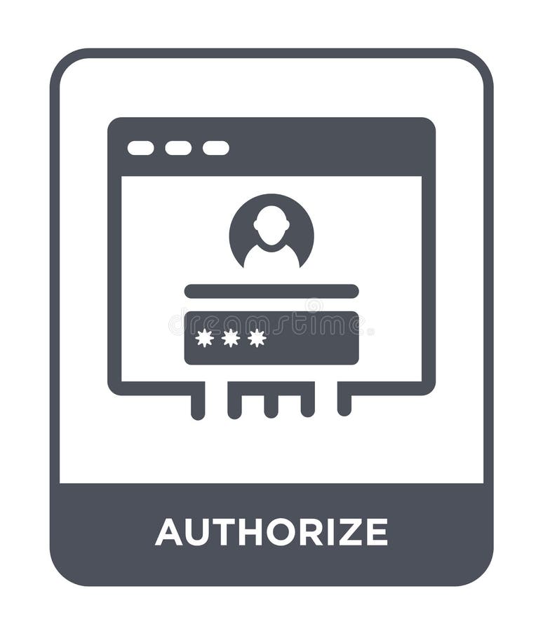 Authorize Icon. Trendy Modern Flat Linear Vector Authorize Icon Stock ...