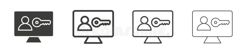 Authorize Icon Vector Set on White Background Stock Vector ...