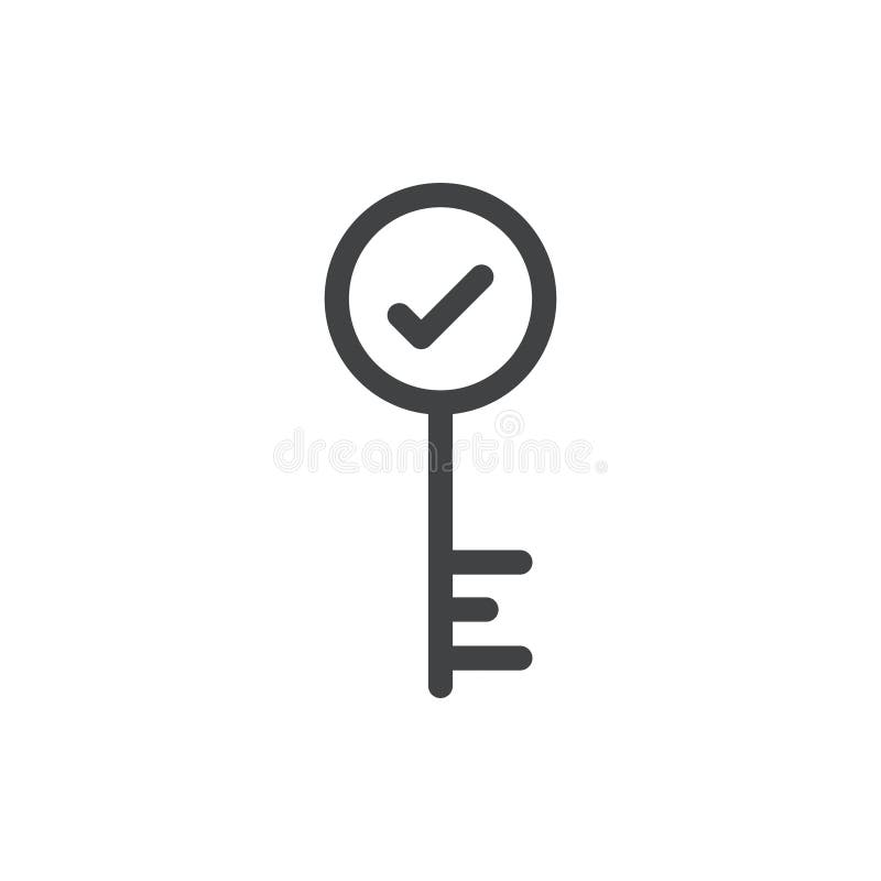 Authorized Access Icon Simple Outline Vector Logo Stock Vector ...