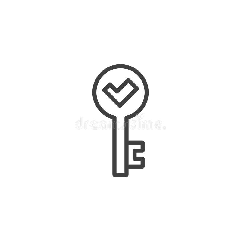 Authorized Access Line Icon Stock Illustration - Illustration of ...