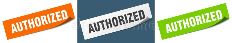 Authorized Banner. Authorized Speech Bubble Label Set. Stock Vector ...