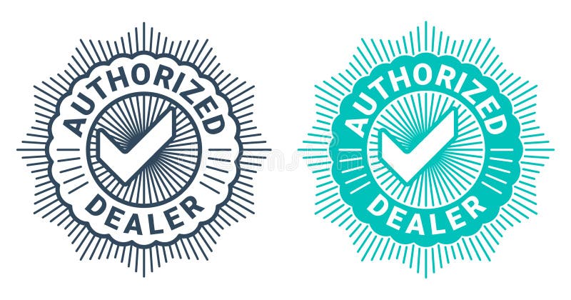 Authorized Dealer Stamp with Check Mark Stock Vector - Illustration of ...