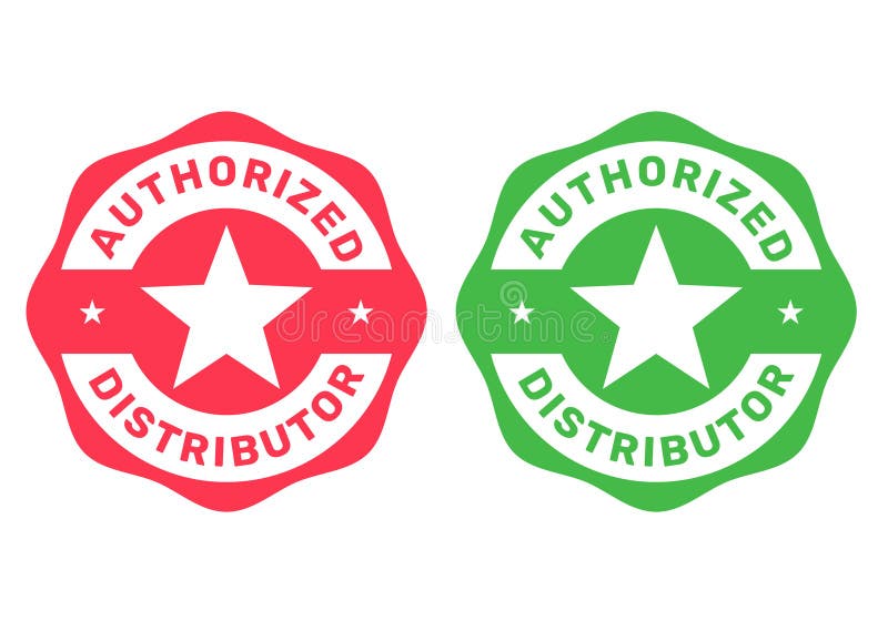 Authorized Distributor Grunge Rubber Stamp Stock Vector - Illustration ...