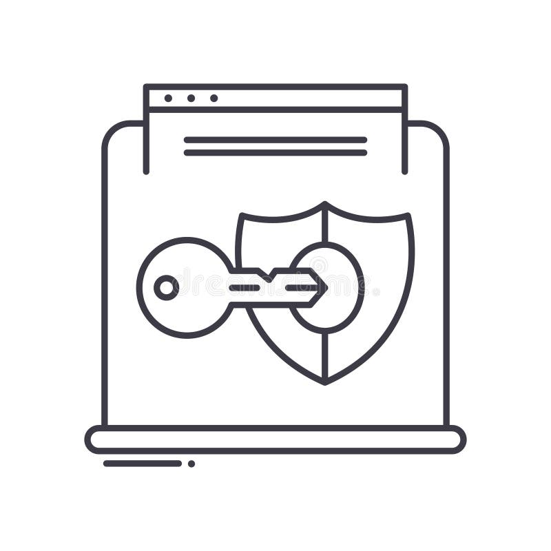 Authorized Icon, Black Vector Sign with Editable Strokes, Concept ...