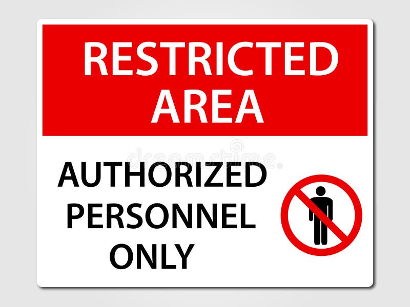 Authorized Personnel Sign on Grey Stock Vector - Illustration of ...