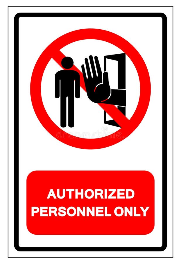 Authorized Personnel only Symbol Sign ,Vector Illustration, Isolate on ...