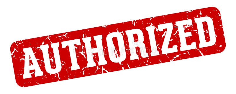 Authorized Rectangular Sign. Authorized Stamp Stock Illustration ...