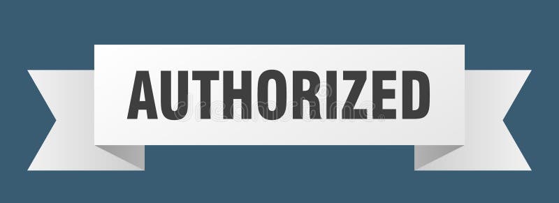 Authorized ribbon. stock vector. Illustration of paper - 154052088
