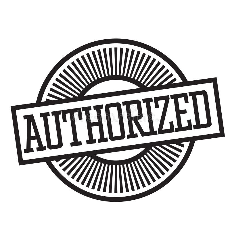 AUTHORIZED sticker stamp stock vector. Illustration of certification ...