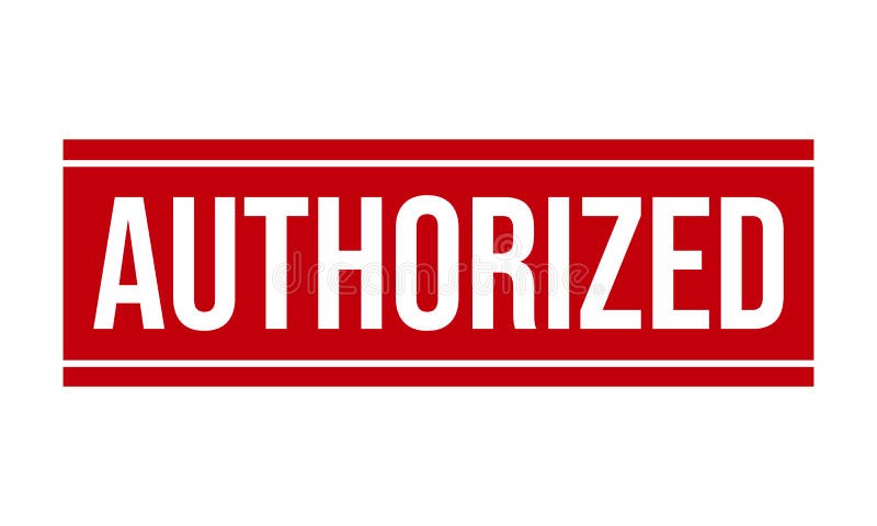 Authorized Rubber Stamp. Red Authorized Rubber Grunge Stamp Seal Vector ...