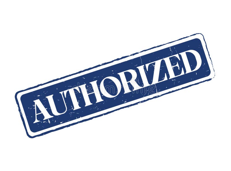 Authorized Rubber Stamp Seal for Approval and Access Stock Vector ...