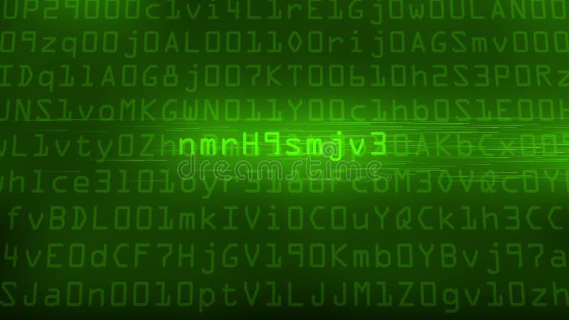 Authorised Scrambled Data Animation on Binary Background Stock Footage ...