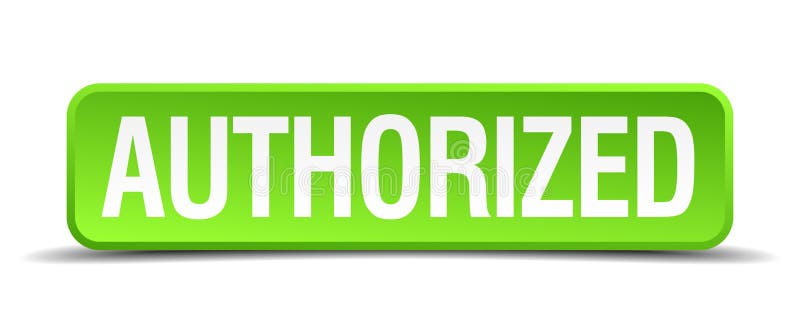 Authorized button stock vector. Illustration of modern - 121126518