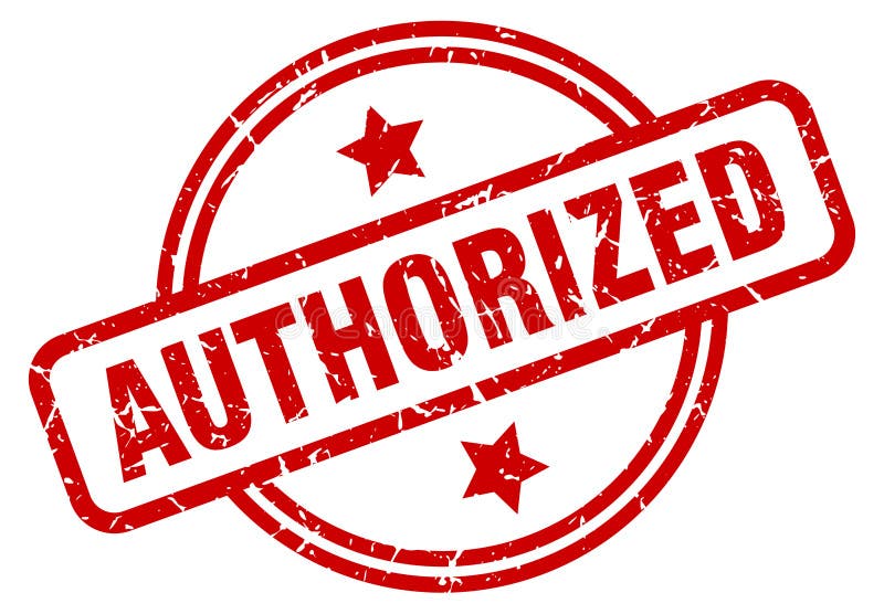 Authorized stamp stock vector. Illustration of rubber - 148234380