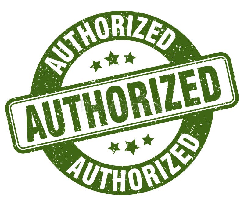 Authorized Stamp. Authorized Label. Round Grunge Sign Stock Vector - Illustration of vector ...