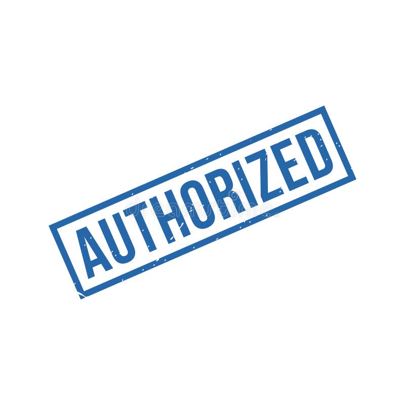 Authorized Stamp, Authorized Square Sign Stock Vector - Illustration of ...