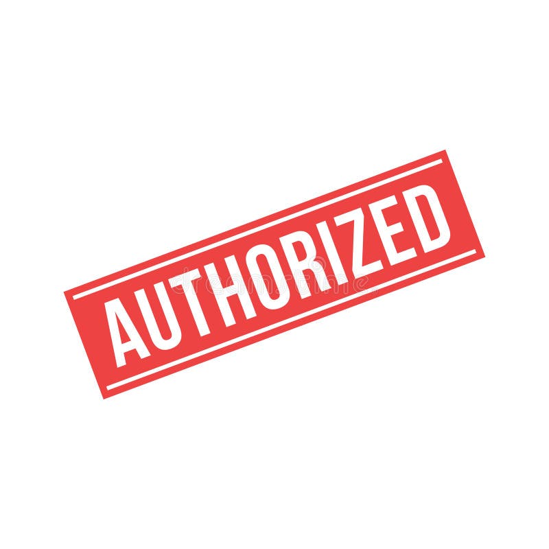 Authorized Stamp, Authorized Square Sign Stock Vector - Illustration of ...