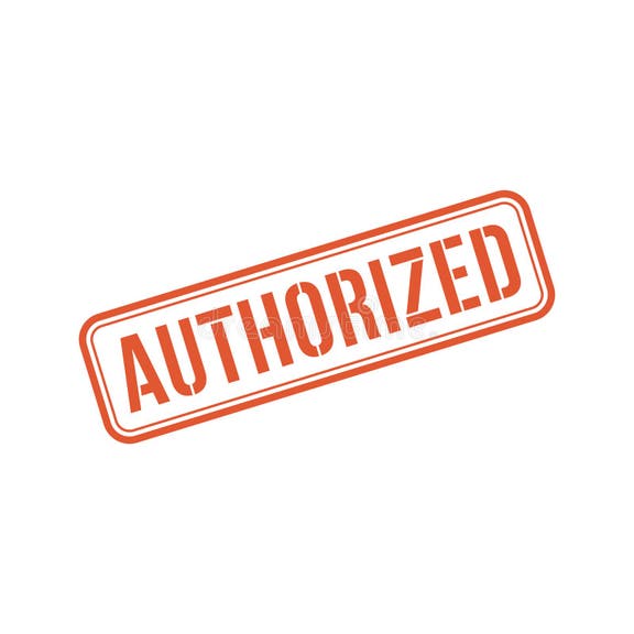 Authorized Stamp, Authorized Square Sign Stock Vector - Illustration of ...