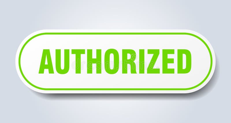 Authorized sticker. stock vector. Illustration of authorized - 153462676