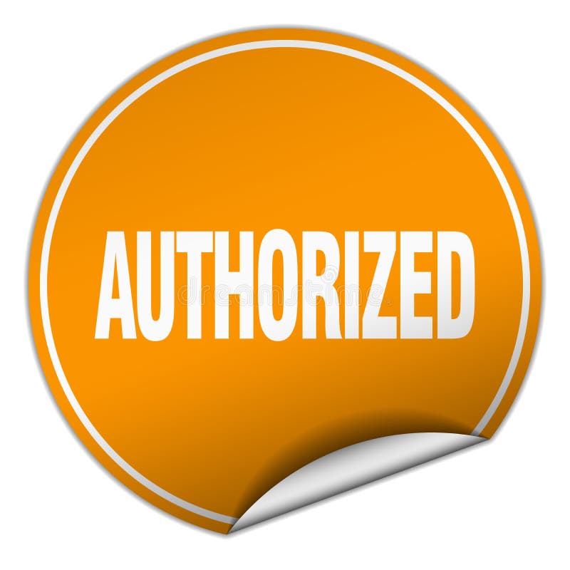 Authorized sticker. stock vector. Illustration of authorized - 153462676