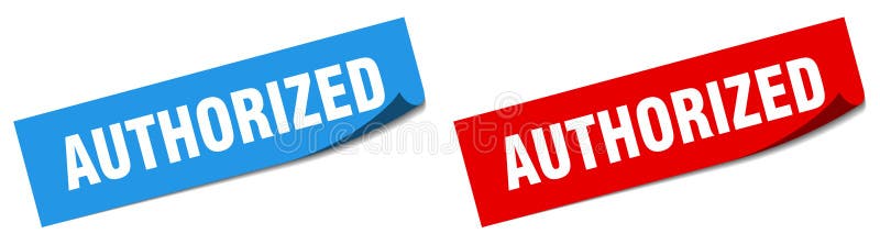 Authorized sticker. stock vector. Illustration of authorized - 153462676