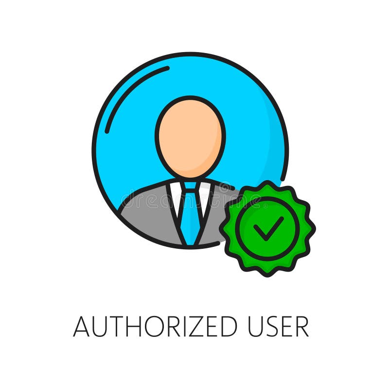 Authorized User CMS Content Management System Icon Stock Vector ...