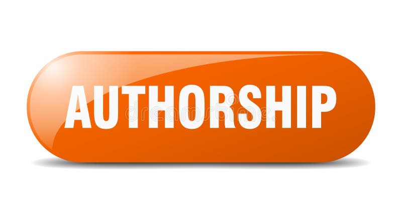 Authorship Button. Sticker. Banner. Rounded Glass Sign Stock Vector ...