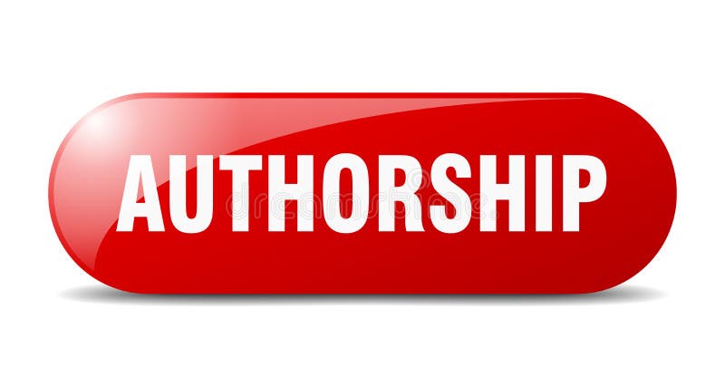 Authorship Button. Sticker. Banner. Rounded Glass Sign Stock Vector ...