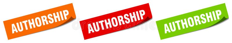 Authorship Sticker. Authorship Square Isolated Sign Stock Vector ...