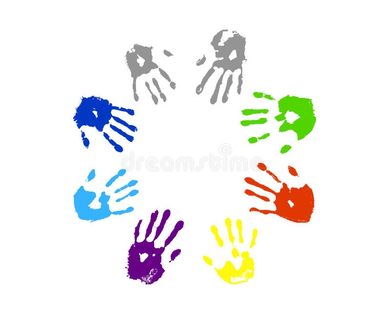 Autism Handprint Seamless Tile Stock Vector - Illustration of finger ...