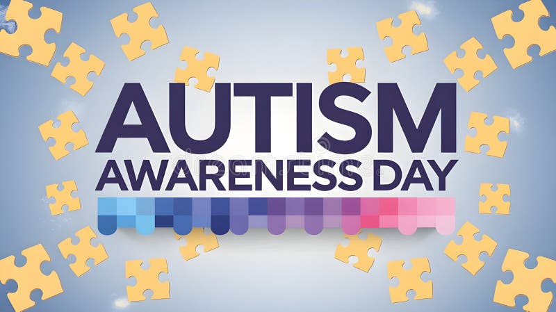 Autism Awareness Day Banner Design, Autism Awareness Day Card with ...